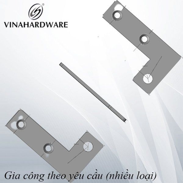 Pat ( Bas) L Vinahardware kích thước 70x40x18x2.5, inox 304 VNH7040182