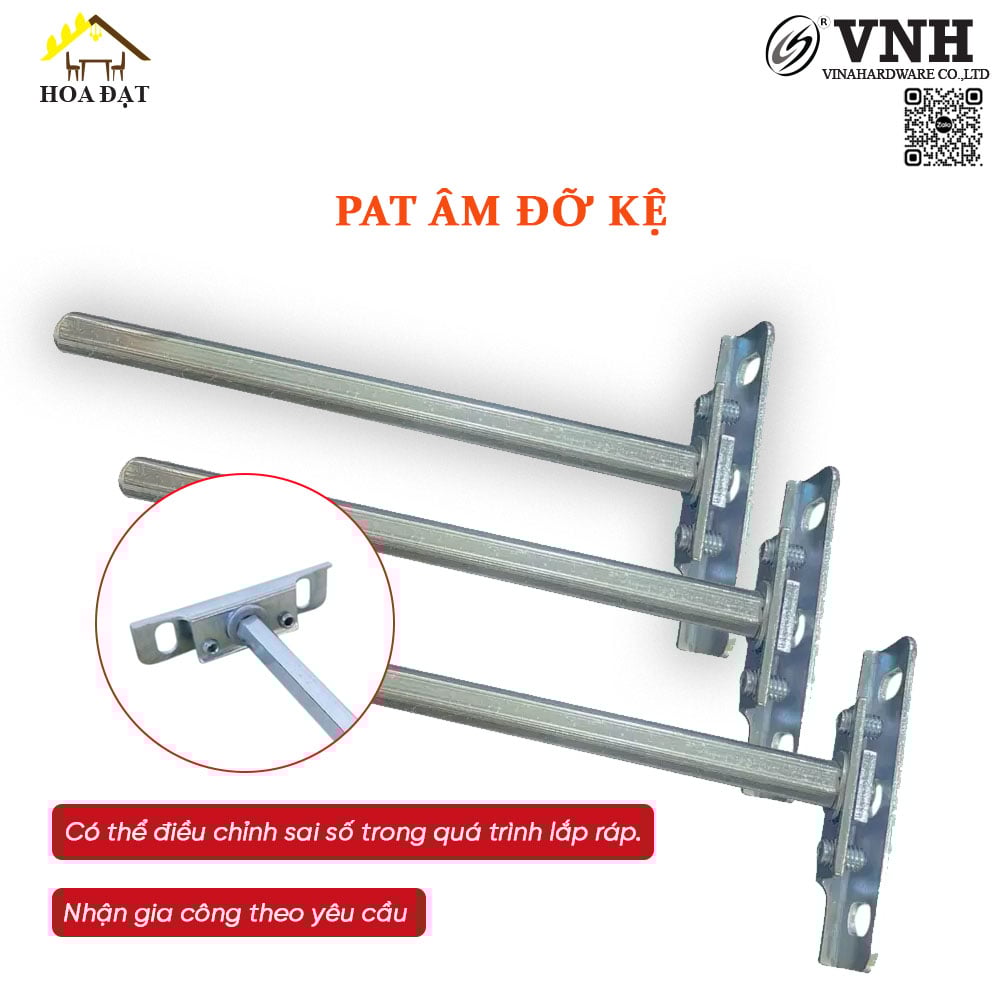 Pat ( Bas) âm đỡ kệ Vinahardware loại 150mm VNH USS904Z150-USS904Z150