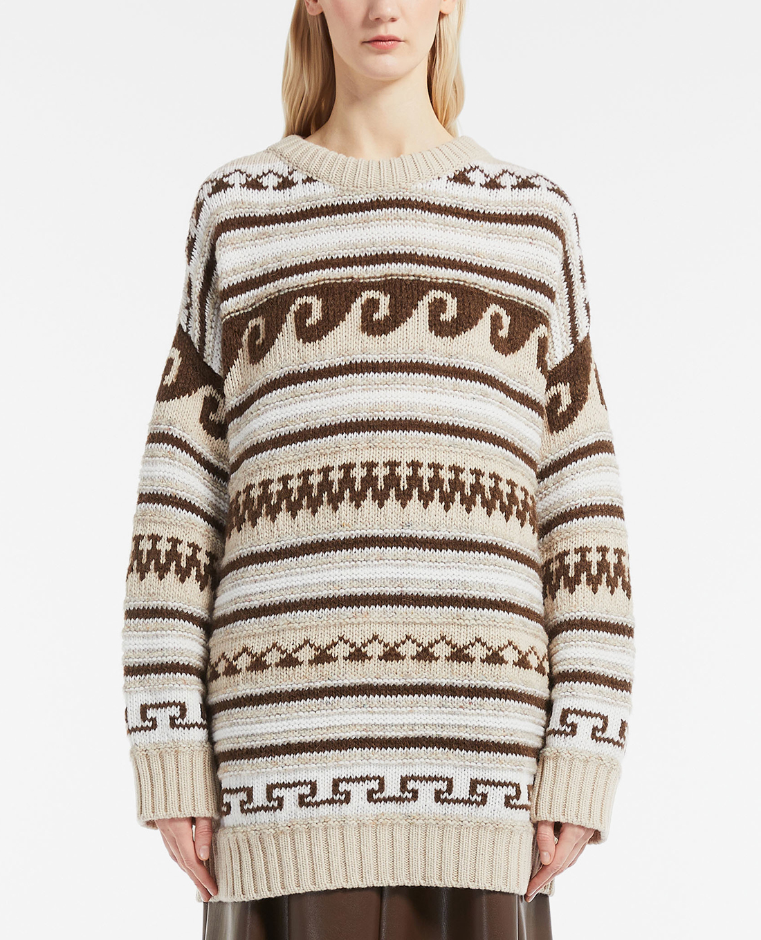 WEEKEND MAX MARA - Áo len nữ tay dài cổ tròn Dizzy