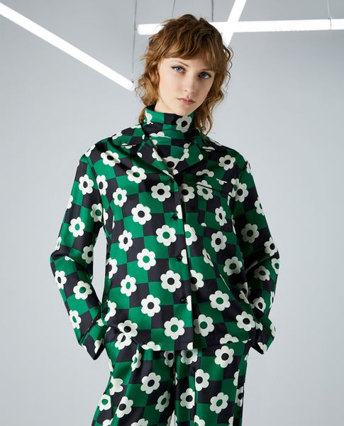 MAX&Co. - Áo sơ mi cổ bẻ tay dài in hoa Doris