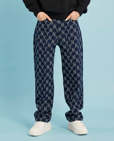 MLB - Quần jeans nữ Classic Monogram Stripe Jacquard