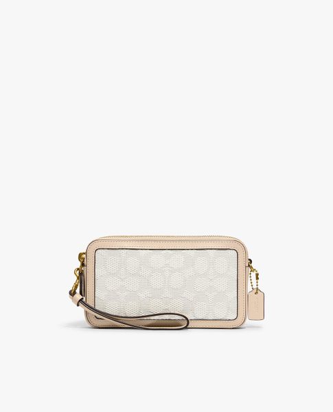 COACH - Ví cầm tay nữ Kira Signature Jacquard
