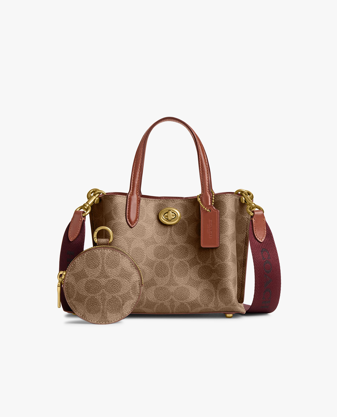 COACH - Túi tote nữ hình thang Willow 18 In Signature Canvas