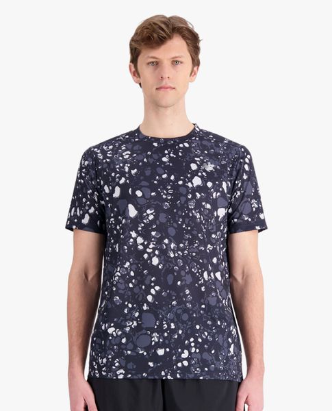 NEW BALANCE - Áo thun thể thao nam cổ tròn tay ngắn Printed Core Run