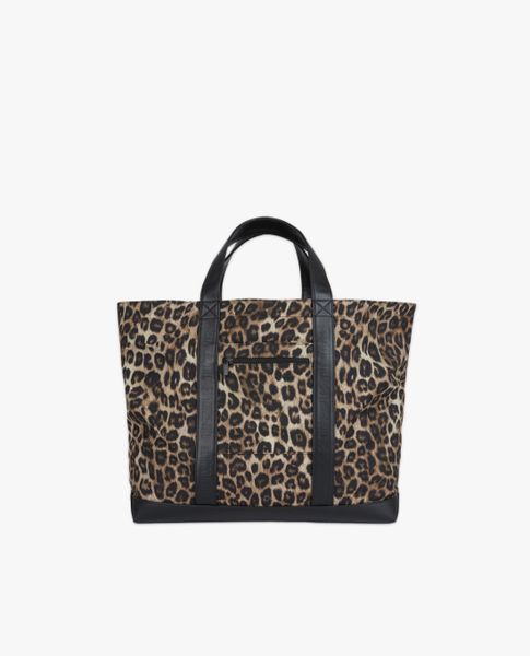 THE KOOPLES - Túi tote phom chữ nhật Leopard Print