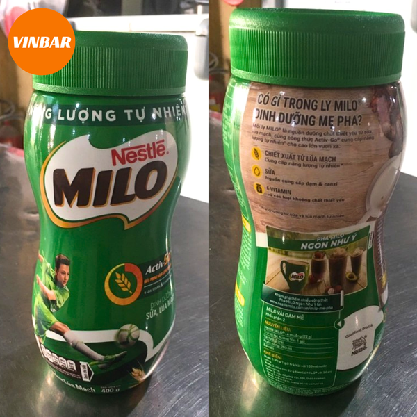 MILO HŨ 400GR (12 HŨ / THÙNG) – Vinbar - Nguyên Liệu Thiết Bị Pha Chế ...