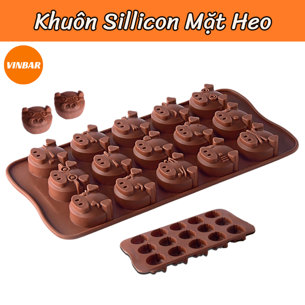 KHUÔN SILLICON MẶT HEO – Vinbar - Nguyên Liệu Thiết Bị Pha Chế Giá Sỉ