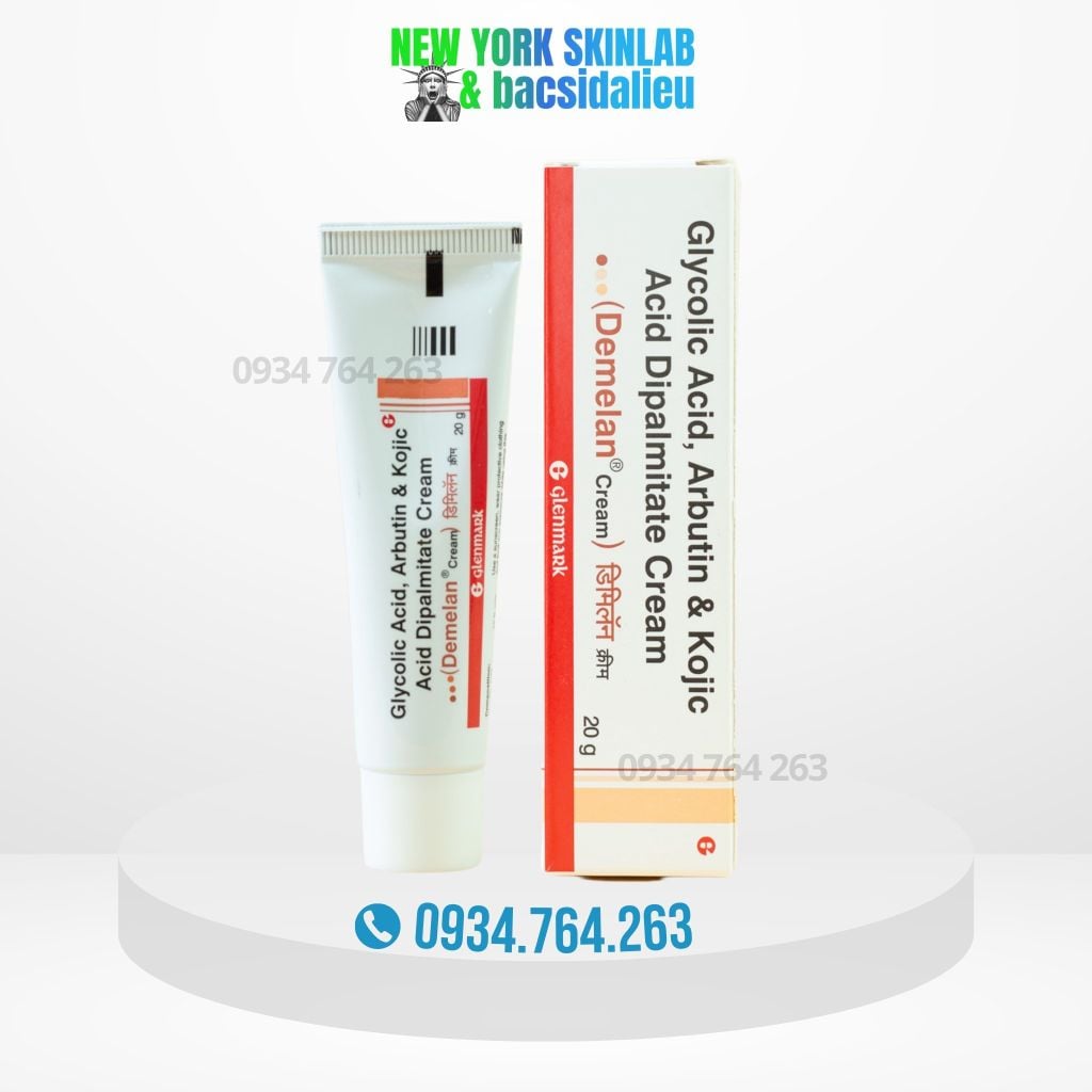Demelan cream (20g) kem dưỡng trắng da, mờ thâm nám Arbutin 5%, Kojic ...