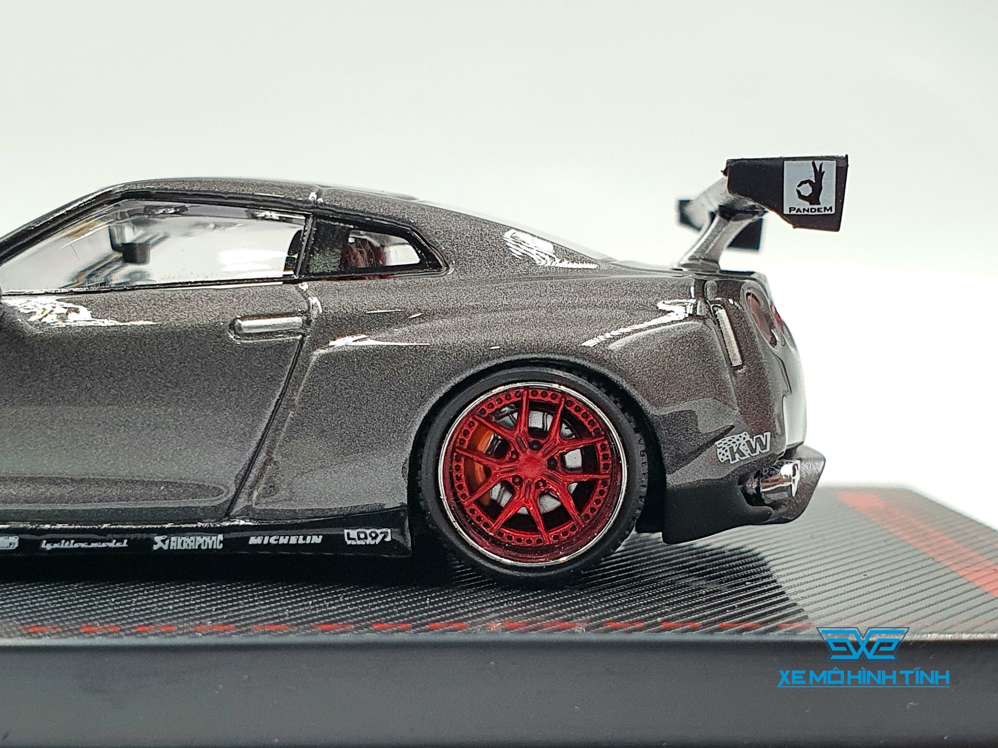 Xe Mô Hình Nissan Pandem R35 GT-R Gun Metallic 1:64 Ignition Model ( X ...