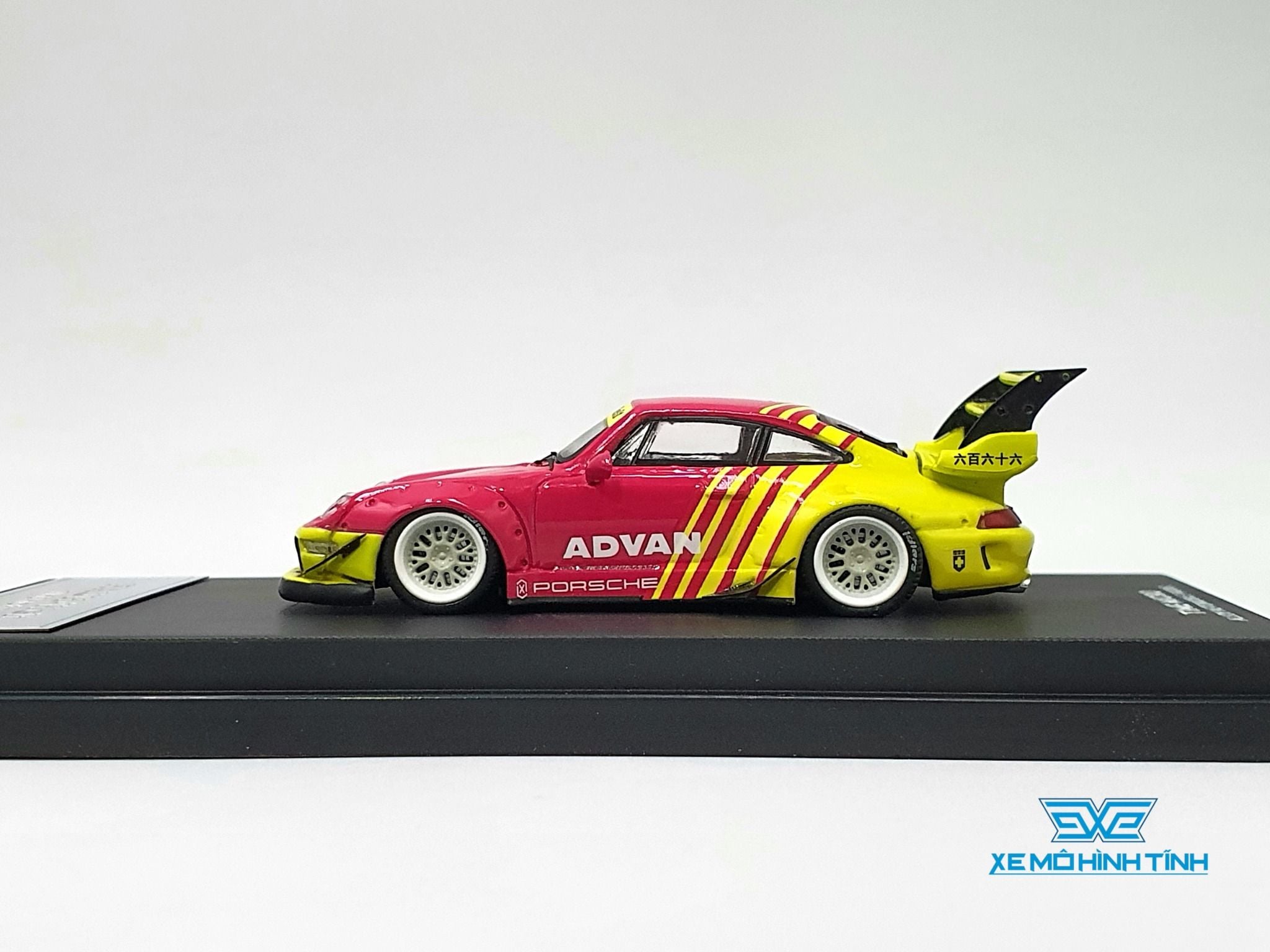 Xe Mô Hình Porsche Rauh Welt 993 Double Wing Advan 1:64 Time Micro (Và ...