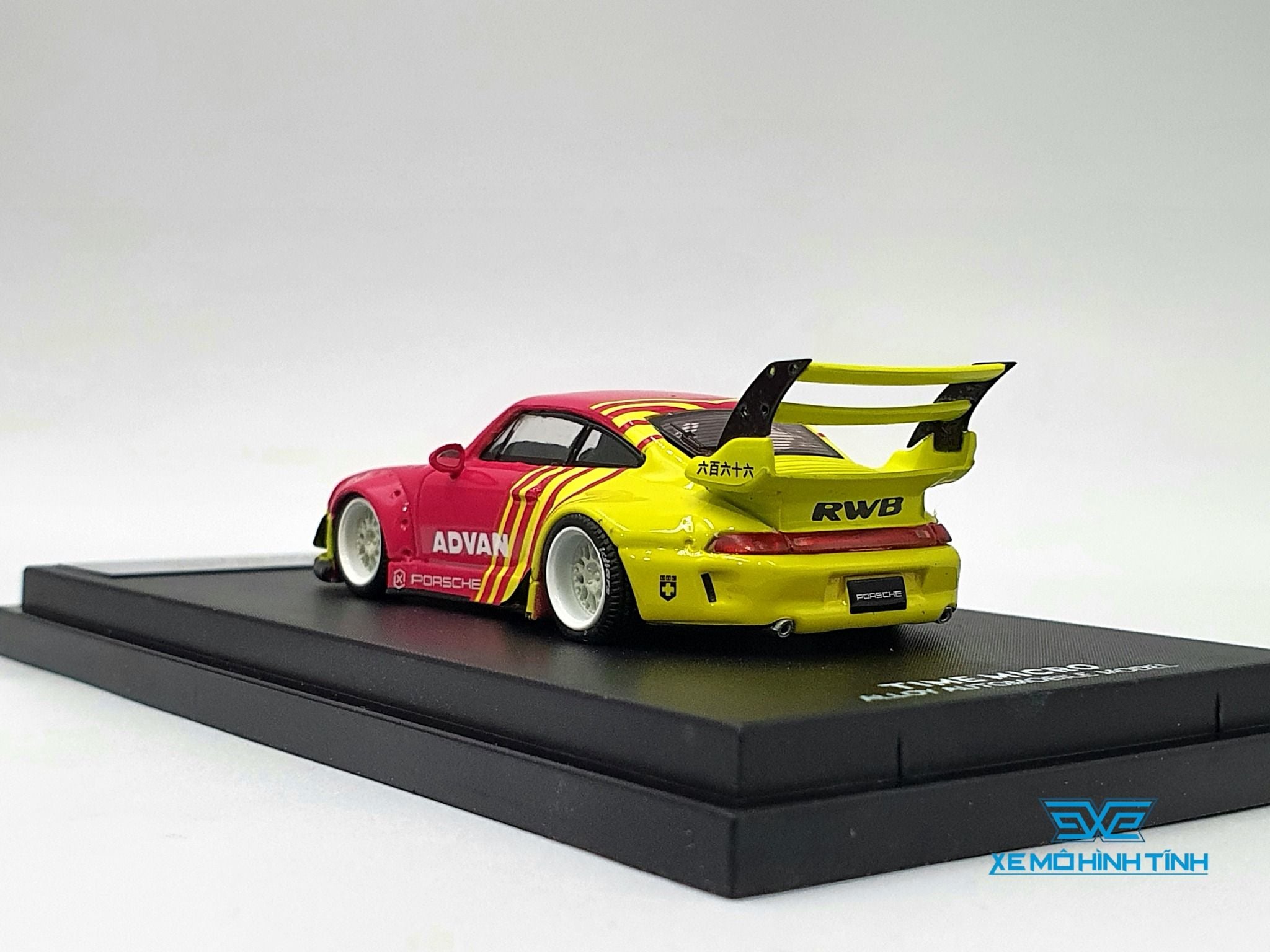 Xe Mô Hình Porsche Rauh Welt 993 Double Wing Advan 1:64 Time Micro (Và ...
