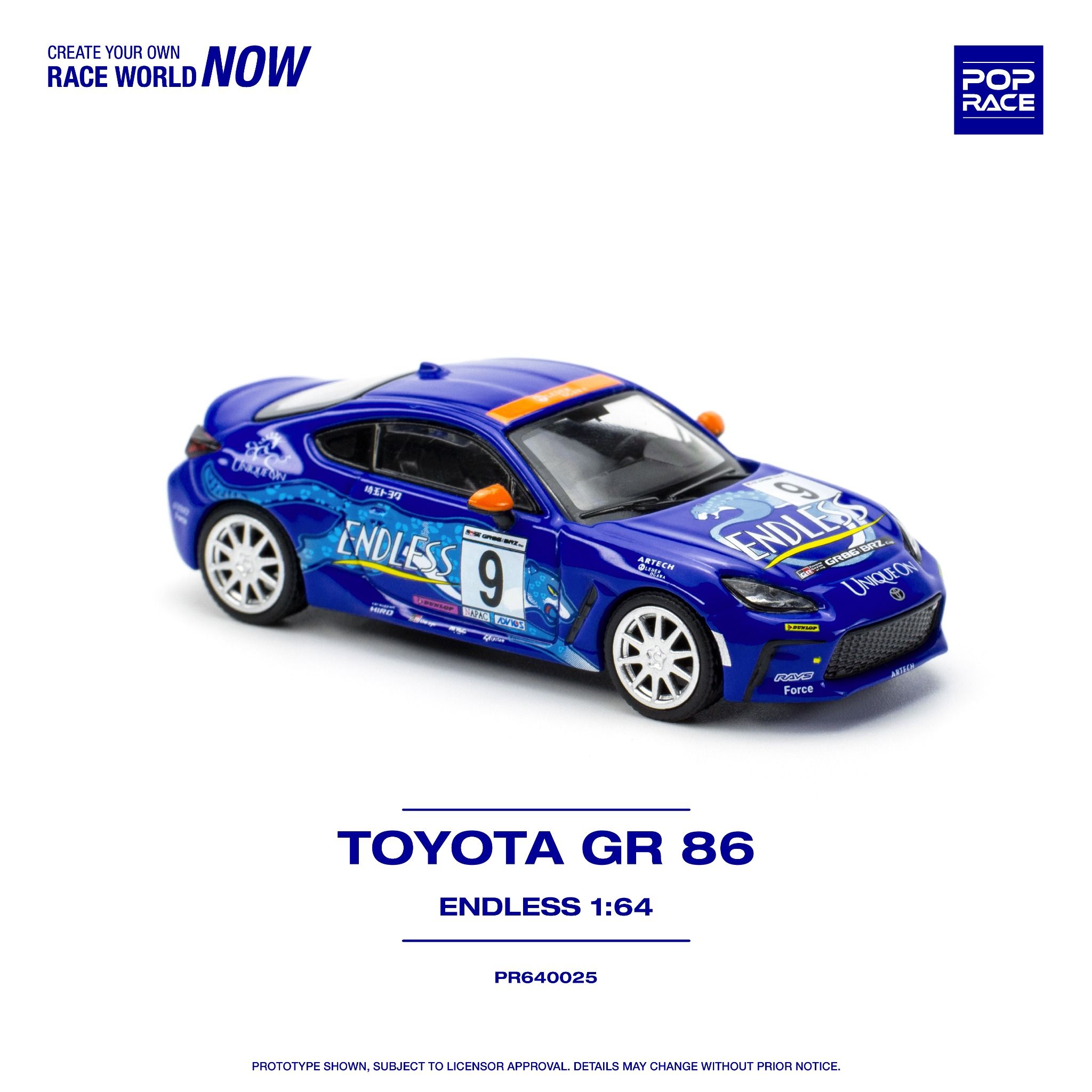 Xe Mô Hình Toyota GR 85 - Endless 1:64 POPRACE – Shop Xe Mô Hình Tĩnh