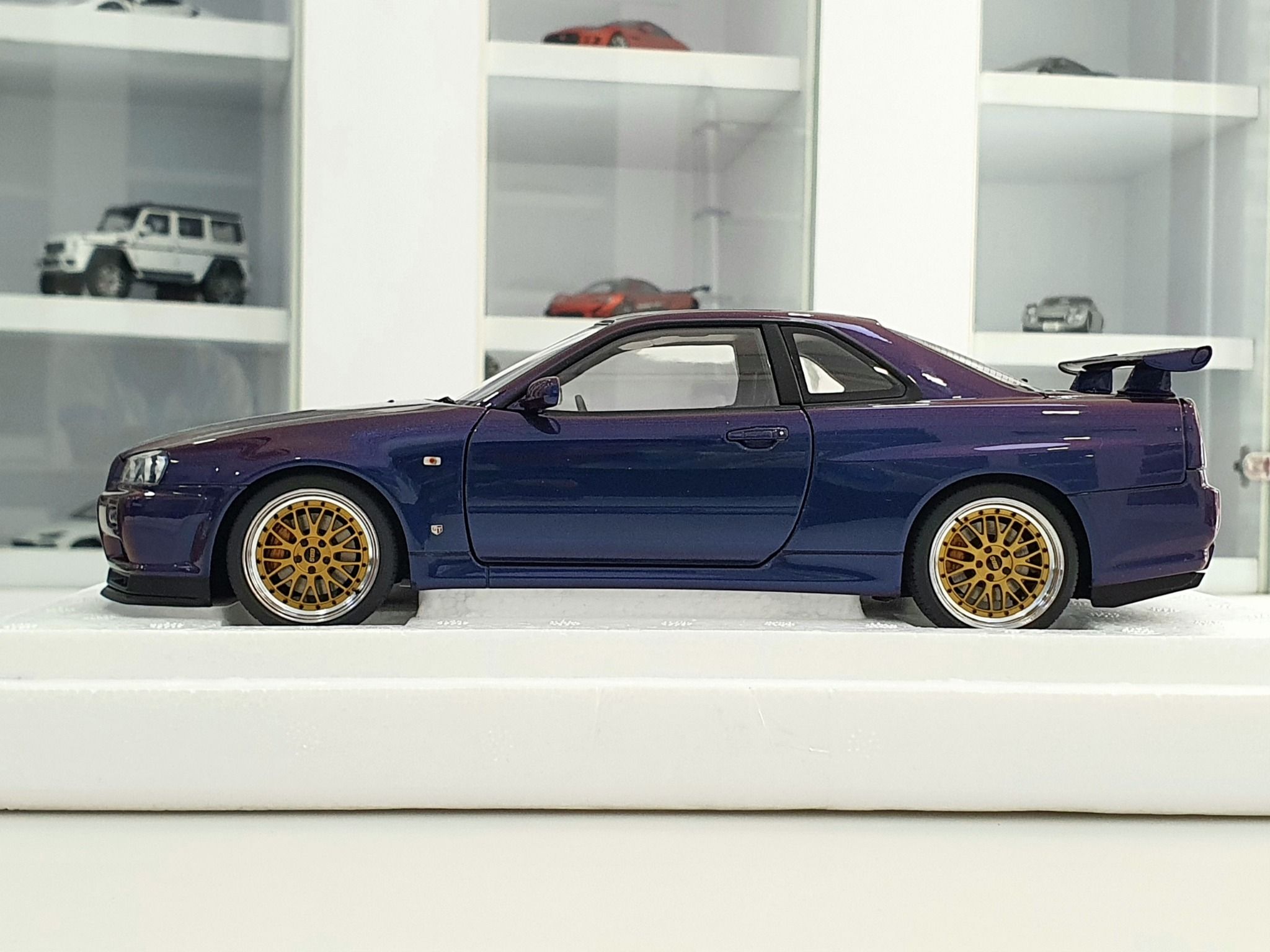Xe Mô Hình Nissan Skyline GT-R ( R34 ) V-SPEC II 1:18 AUTOart ( Tím ) – Shop Xe Mô Hình Tĩnh