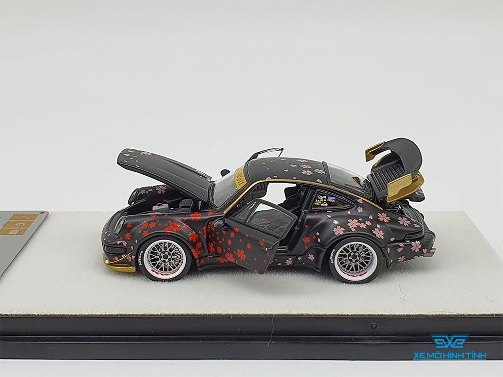Xe Mô Hình Porsche 964 RWB Open 1:64 PGM Model Limited ( Đen-Sakura ...