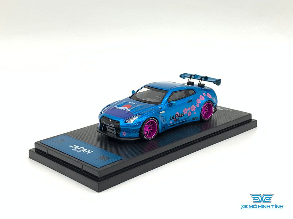 Xe Mô Hình Nissan Skyline GT-R R35 Nhật Núi Phú Sĩ Sakura 1:64 Time Mo ...