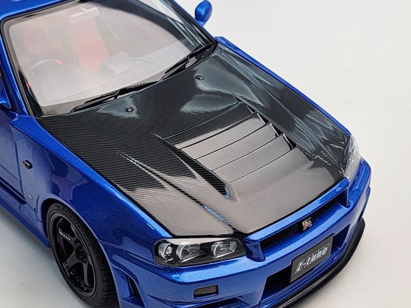 Xe Mô Hình NISMO R34 GT-R Z-tune 1:18 AUTOart ( BAYSIDE BLUE W/ CARBON ...