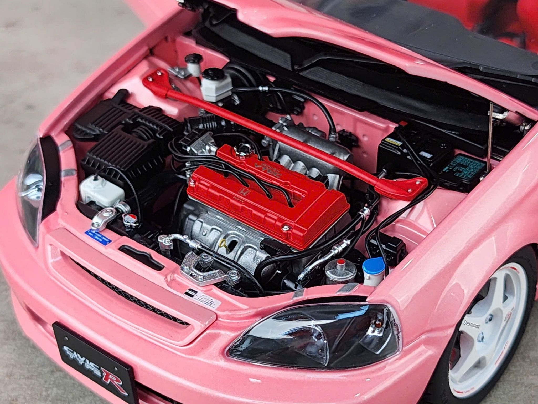 Xe Mô Hình Honda Civic Type R (EK9) 1:18 Motor Helix (Sweet Pink ...
