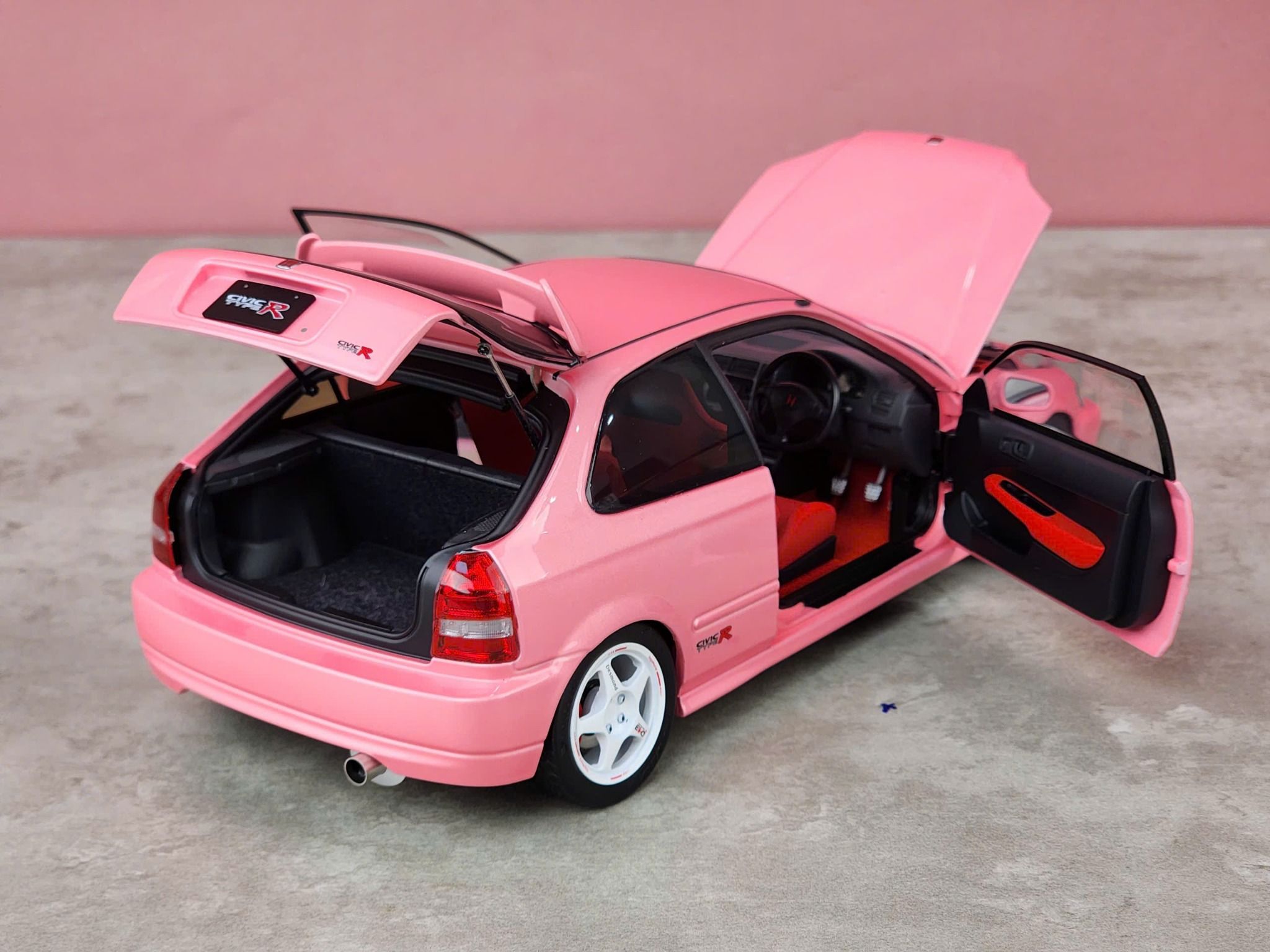 Xe Mô Hình Honda Civic Type R (EK9) 1:18 Motor Helix (Sweet Pink ...