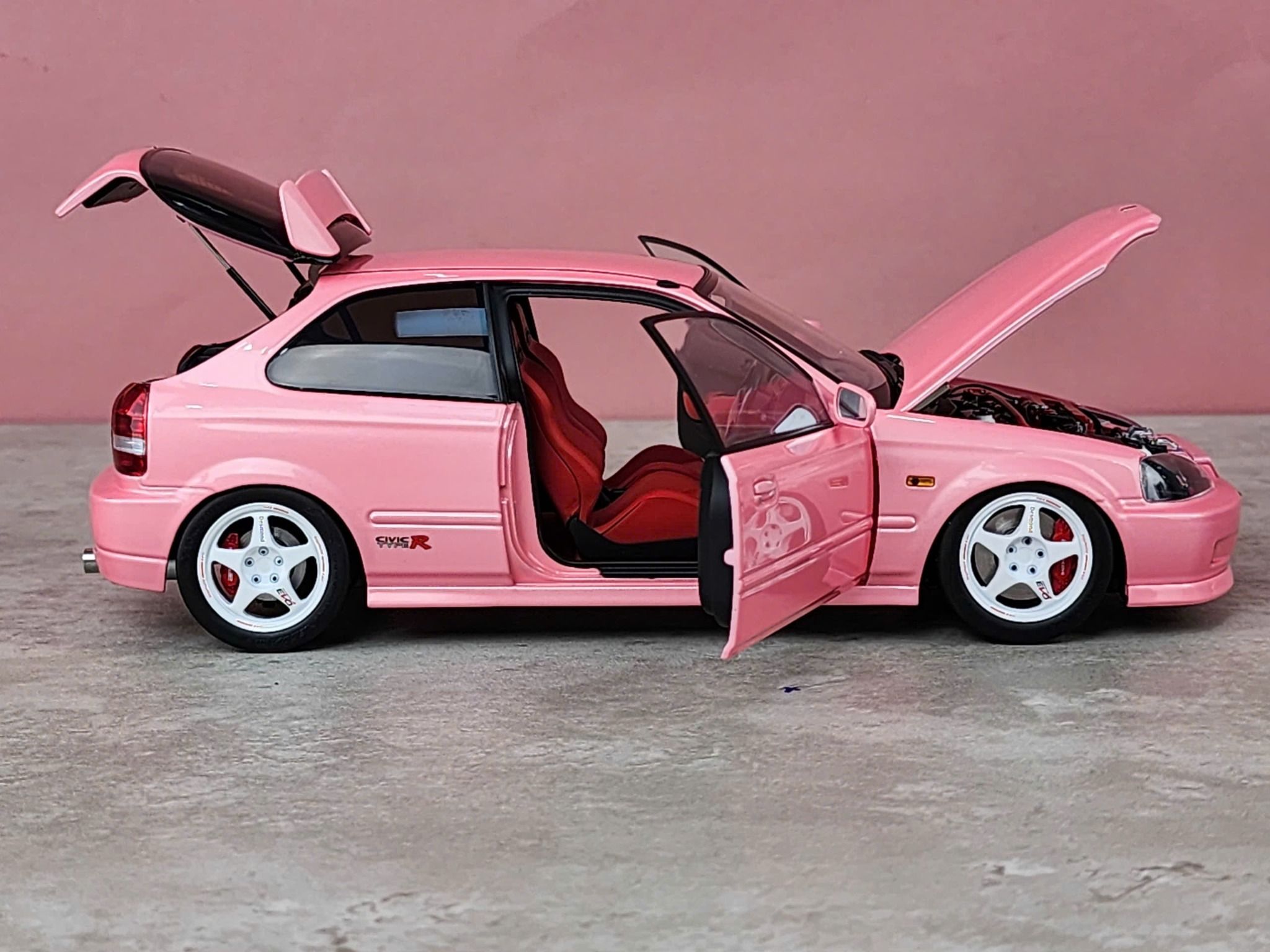 Xe Mô Hình Honda Civic Type R (EK9) 1:18 Motor Helix (Sweet Pink ...
