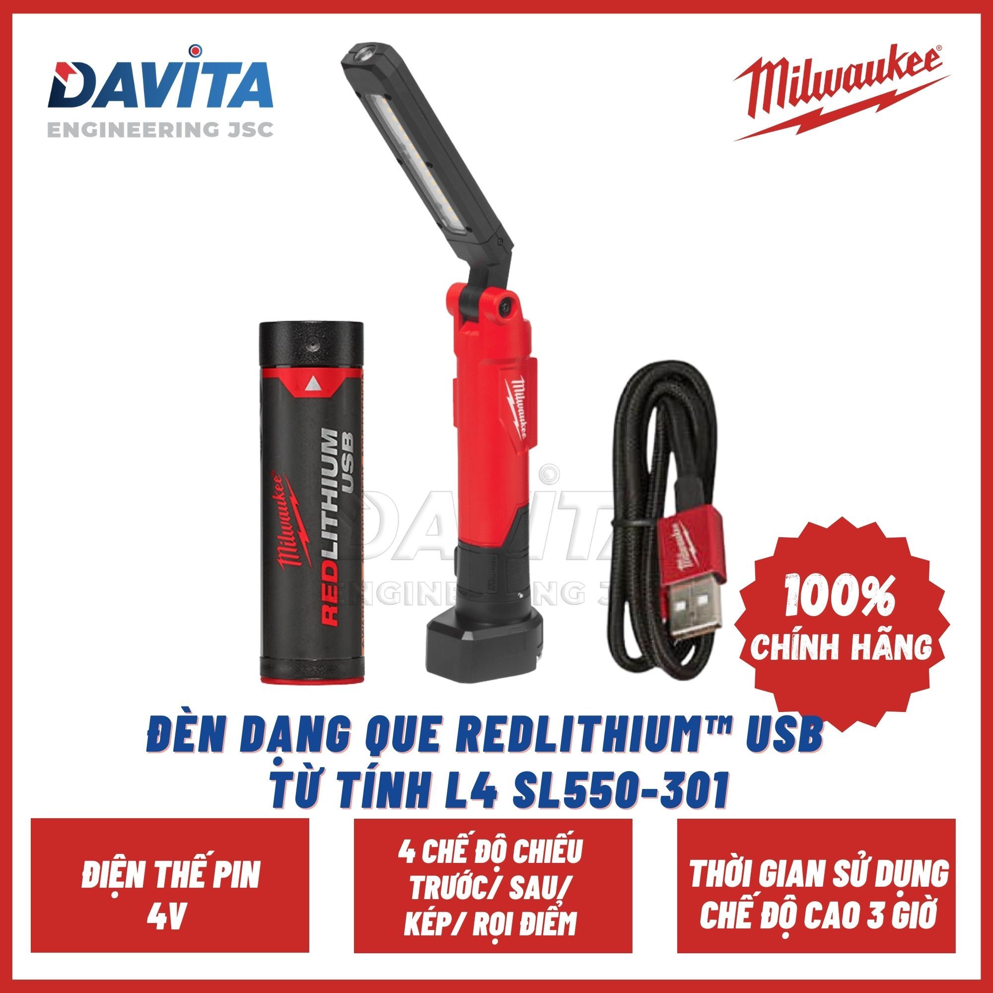 ĐÈN DẠNG QUE L4 SL550-301 – Công ty Cổ phần Kỹ thuật DAVITA