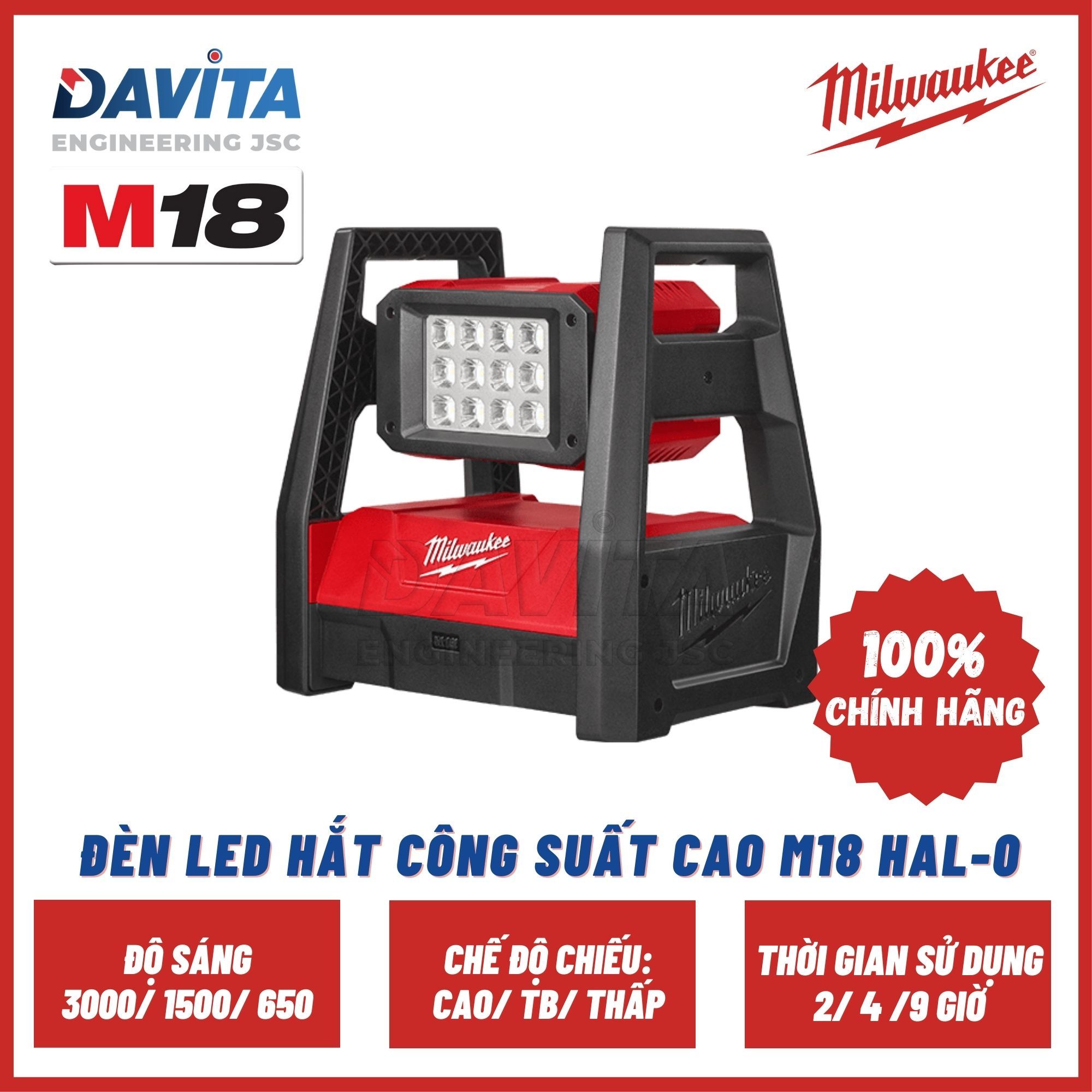 ĐÈN LED HẮT CÔNG SUẤT CAO M18 HAL – Công ty Cổ phần Kỹ thuật DAVITA