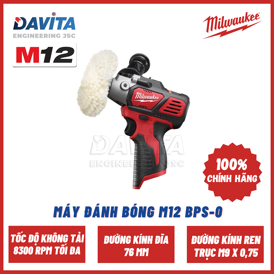 Máy đánh bóng M12 BPS + Pin 12V 4.0Ah + Sạc C12C – Công ty Cổ phần Kỹ ...
