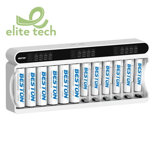 Bộ Sạc Pin BESTON 1.2V AA AAA 12 Khe Sạc