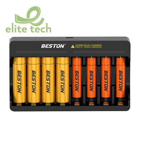Bộ Sạc Pin BESTON 1.5V AA AAA 8 Khe Sạc