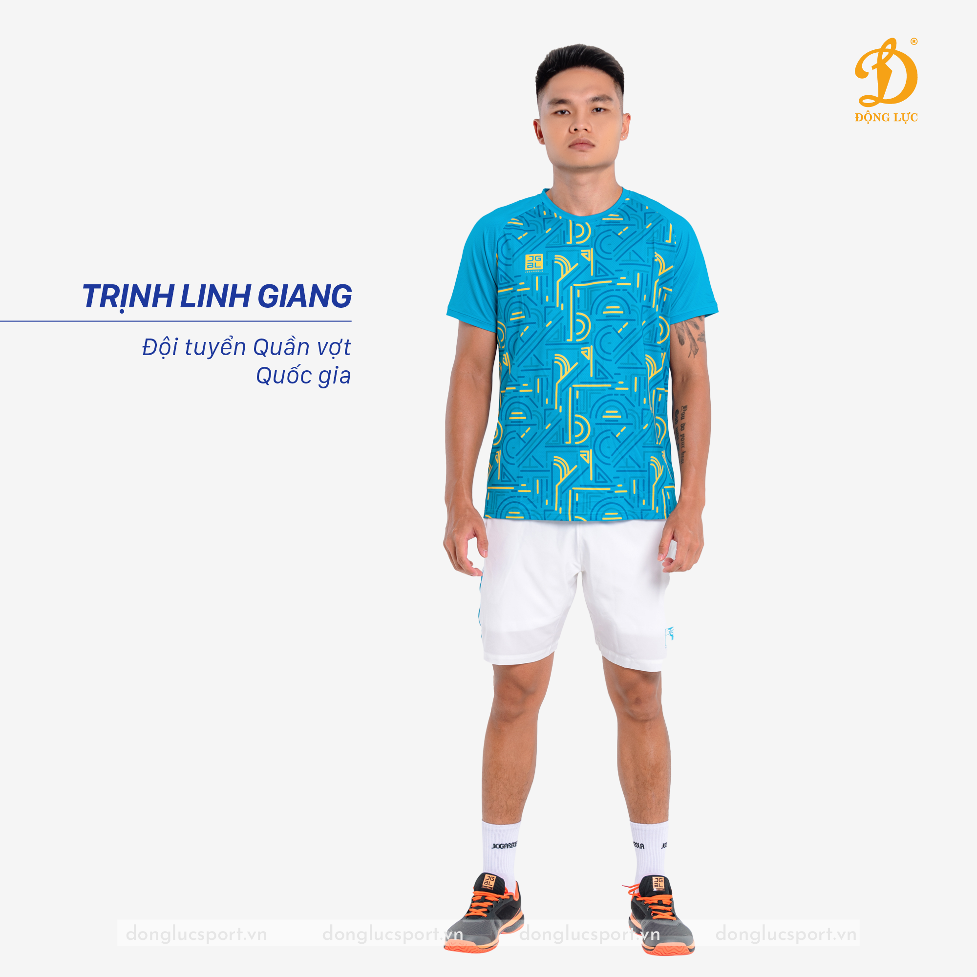 Bộ thi đấu đội tuyển quần vợt VN23 – Động Lực Sport