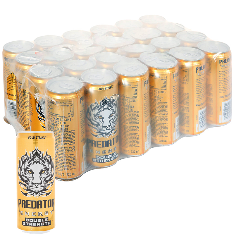 Nước tăng lực Predator Energr Coca cola gấp 2 Cafein thùng 24 lon x 33 ...