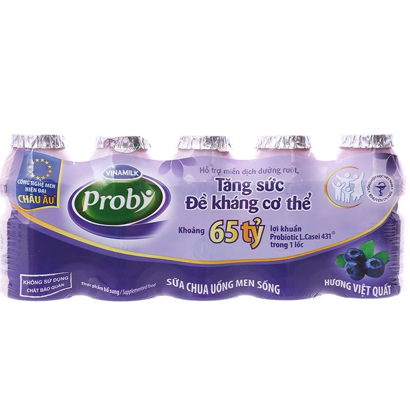 Sữa chua uống Vinamilk Probi hương việt quất lốc 6 chai x 65ml – Chuỗi ...