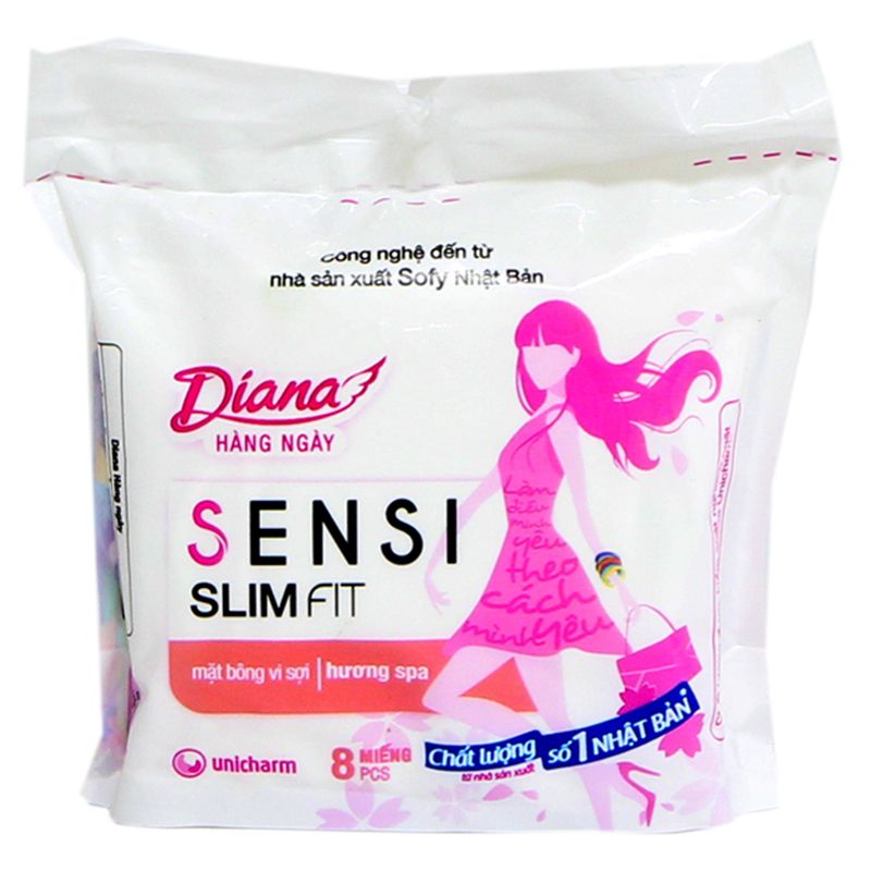 Băng vệ sinh hàng ngày Diana Sensi mỏng vừa vặn gói 8 miếng – Chuỗi Tạp ...