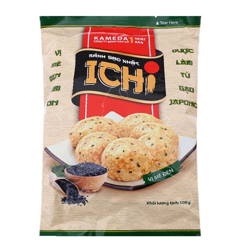 Bánh gạo Nhật Ichi vị mè đen gói 100g – Chuỗi Tạp Hóa Việt - Chuyên Sỉ Và Lẻ