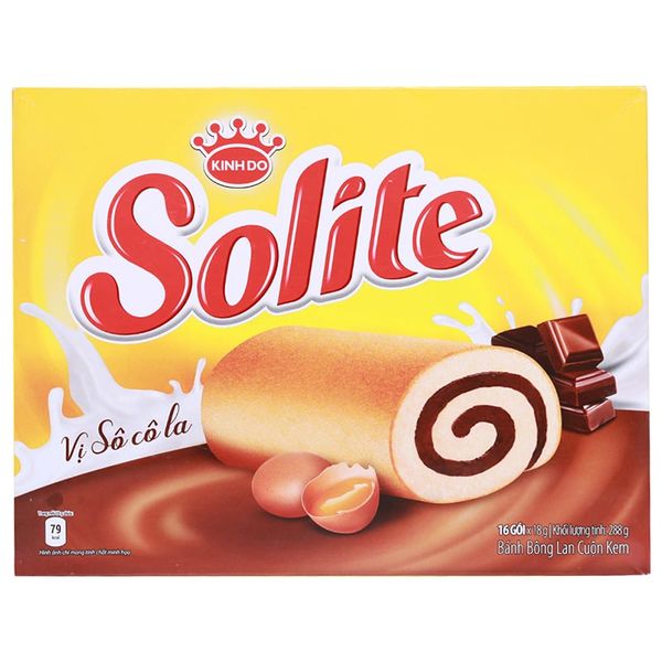 Bánh bông lan cuộn kem Solite vị socola 16 cái hộp 288g – Chuỗi Tạp Hóa ...