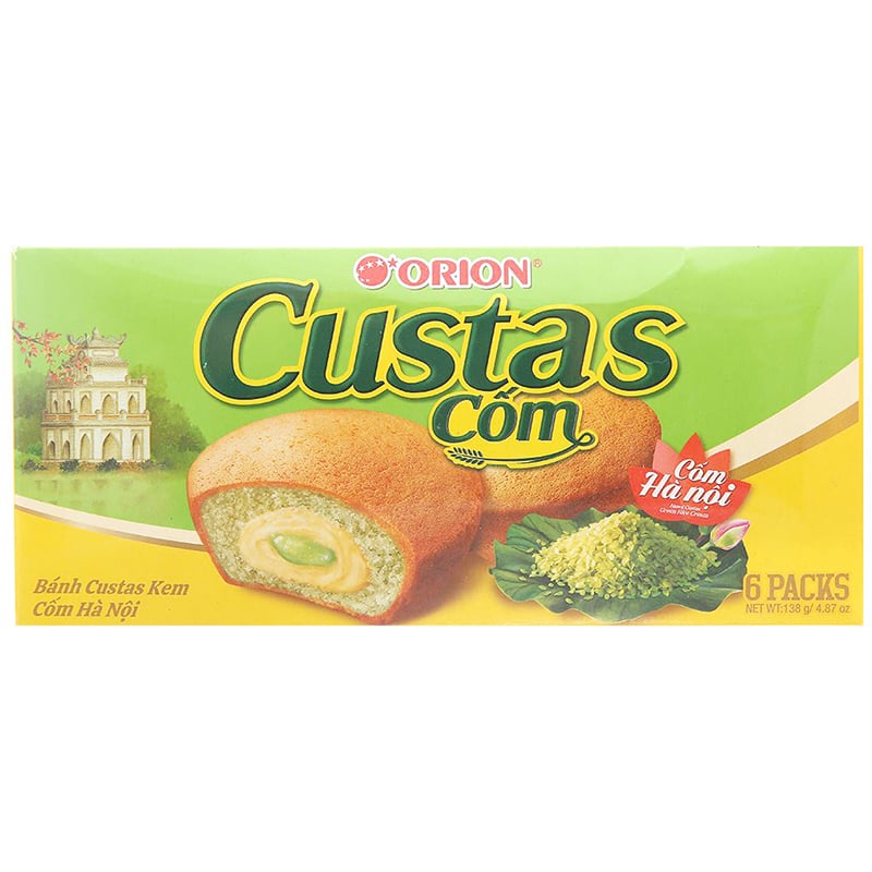 Bánh bông lan Custas Orion nhân kem sữa 12 cái hộp 276g – Chuỗi Tạp Hóa ...