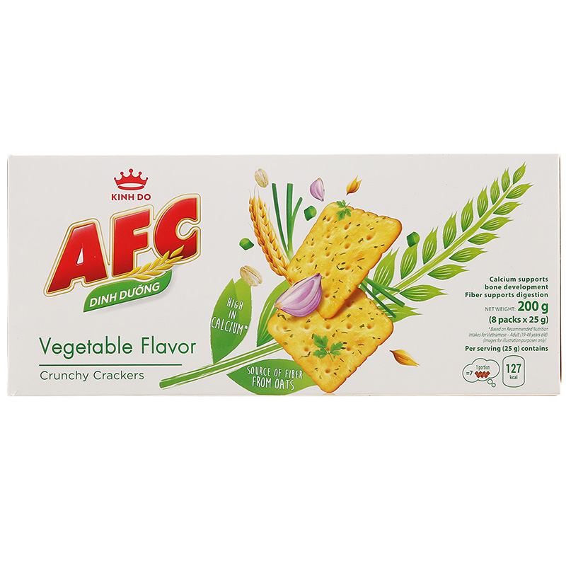 Bánh cracker AFC dinh dưỡng vị rau hộp 172g – Chuỗi Tạp Hóa Việt ...