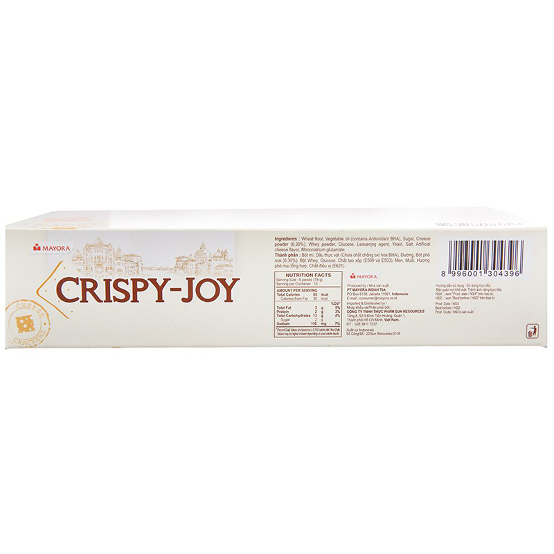 Bánh quy vị phô mai Crispy Joy hộp 180g – Chuỗi Tạp Hóa Việt - Chuyên ...