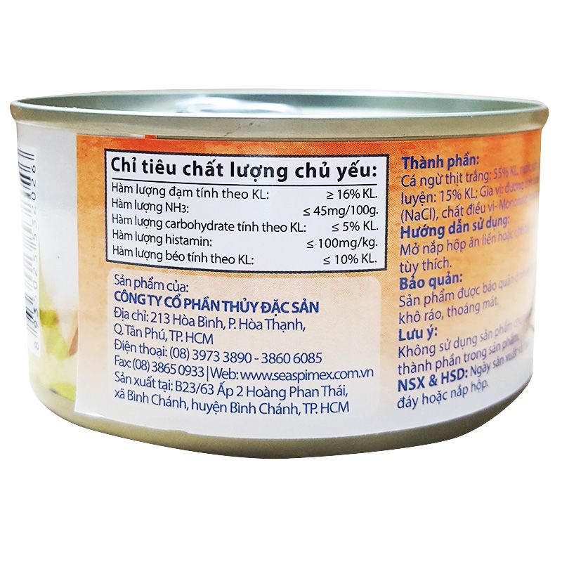 Cá ngừ thịt trắng ngâm dầu Seaspimex hộp 185g – Chuỗi Tạp Hóa Việt ...
