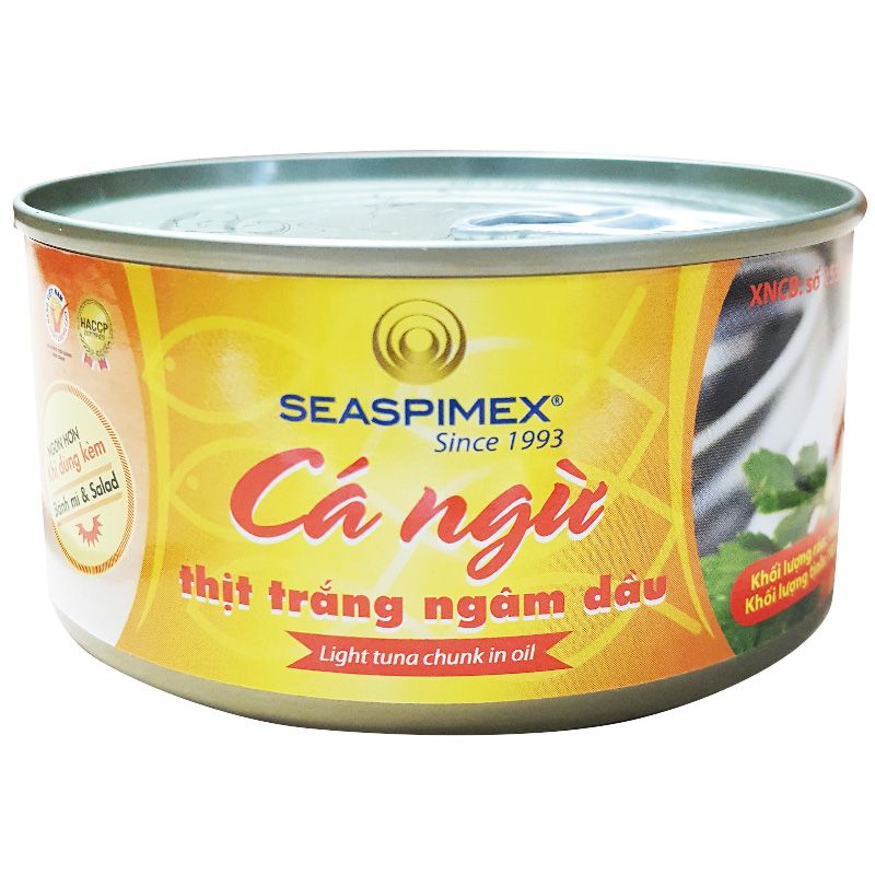 Cá ngừ thịt trắng ngâm dầu Seaspimex hộp 185g – Chuỗi Tạp Hóa Việt ...