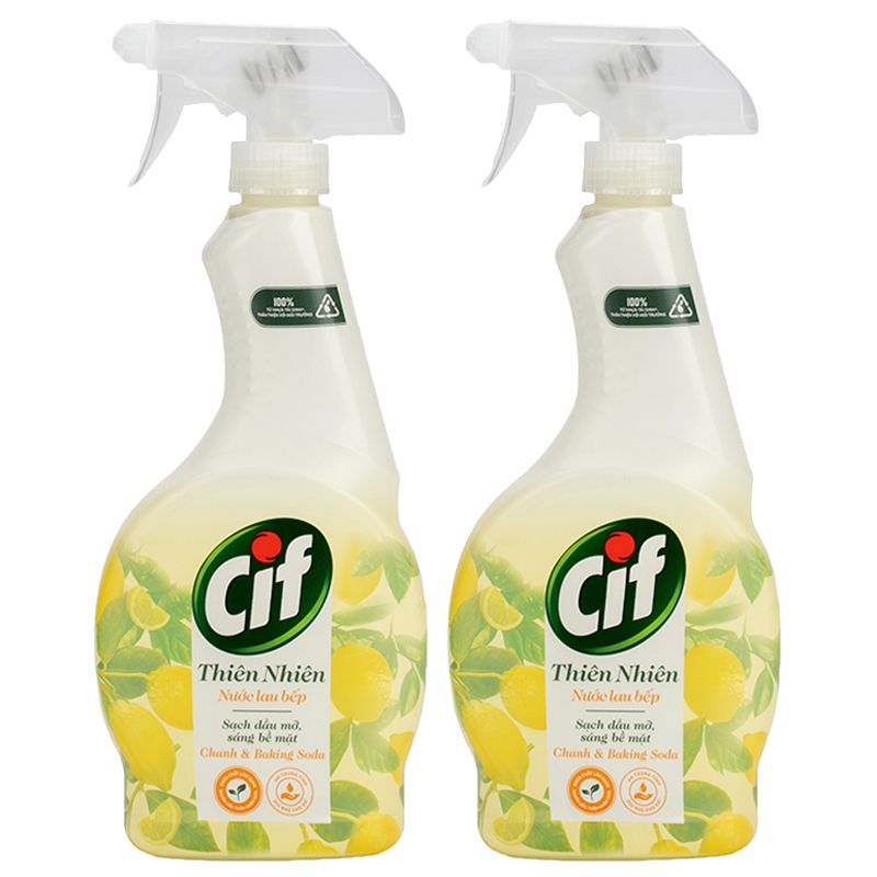 Nước lau bếp Cif thiên nhiên hương chanh và baking soda bộ 2 chai x 50 ...