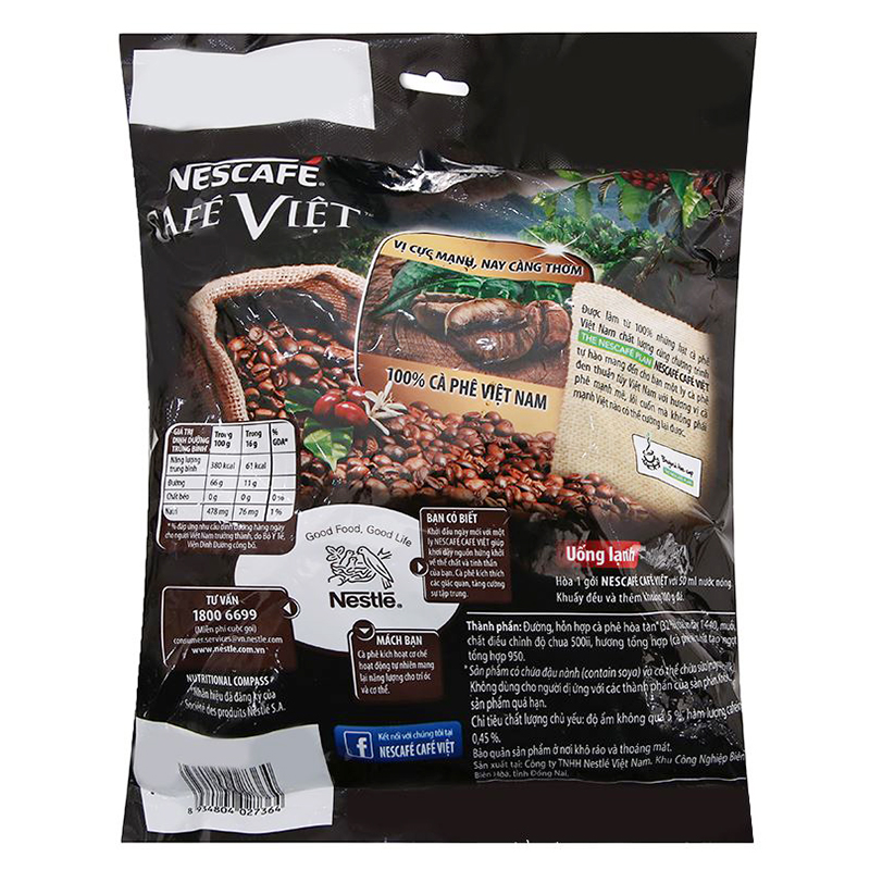Cà phê đen đá NesCafé Café Việt 35 gói x 16g gói 560g – Chuỗi Tạp Hóa ...