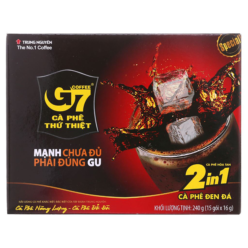Cà phê đen Trung Nguyên G7 thứ thiệt 15 gói x 2g hộp 30g – Chuỗi Tạp Hóa Việt - Chuyên Sỉ Và Lẻ