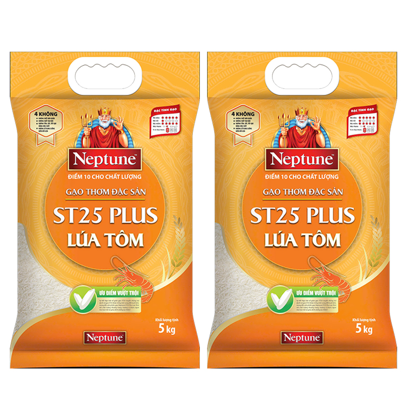 Gạo Neptune ST25 Plus Lúa Tôm thùng 5 Túi x 5Kg – Chuỗi Tạp Hóa Việt ...