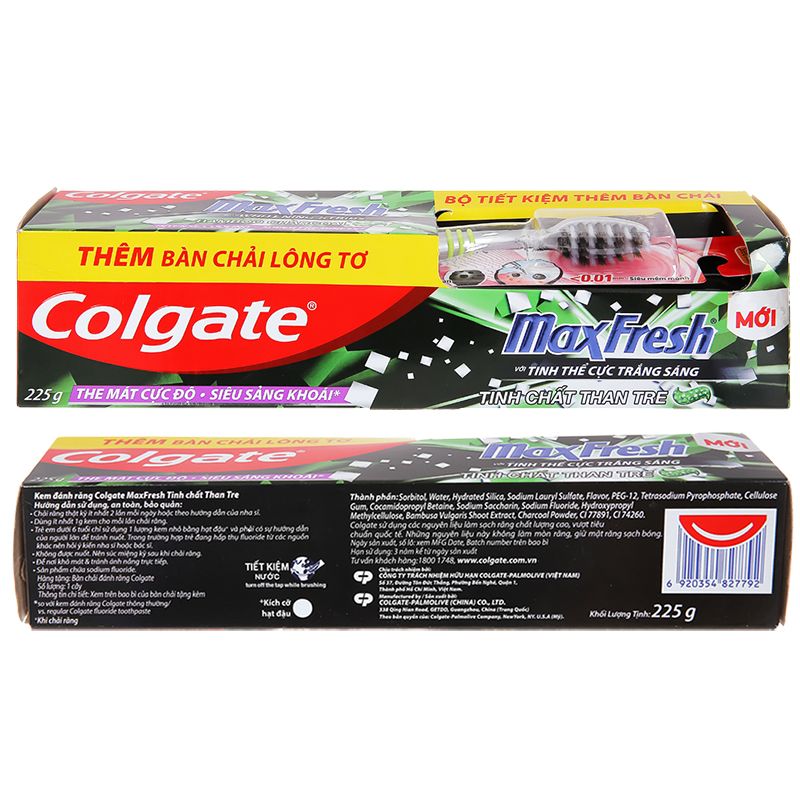 Kem đánh răng Colgate MaxFresh tinh chất than tre tuýp 225g – Chuỗi Tạp ...