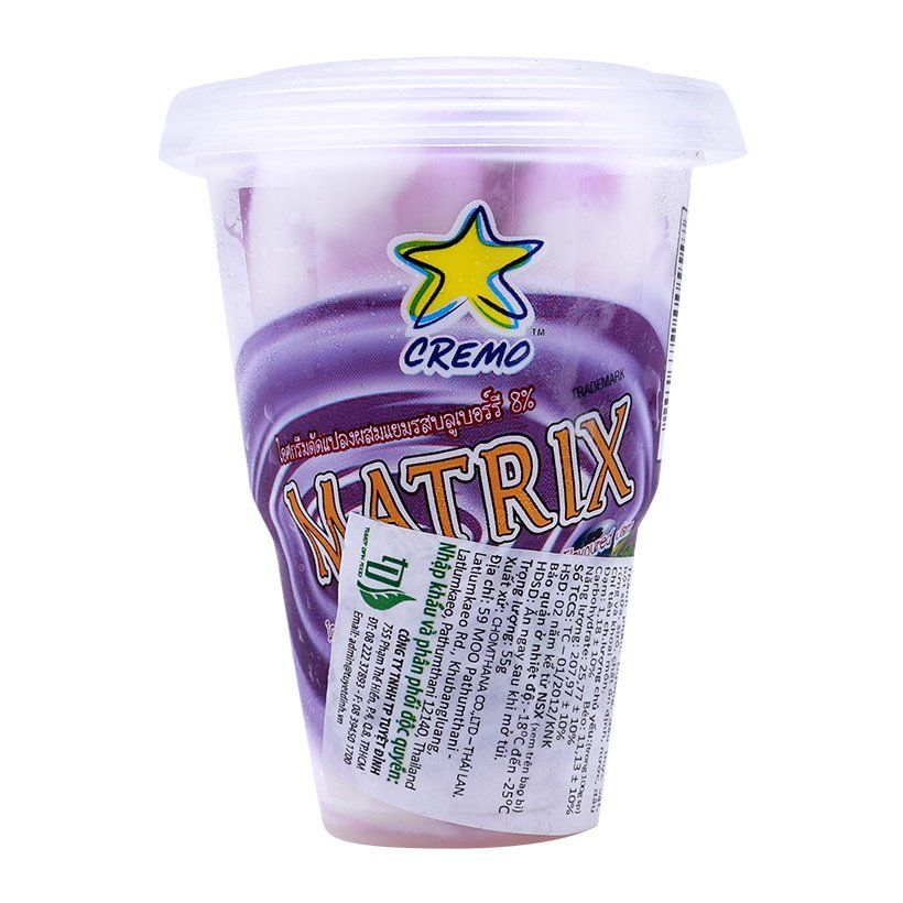 Kem hủ Cremo Matrix Blueberry ly 55g – Chuỗi Tạp Hóa Việt - Chuyên Sỉ Và Lẻ