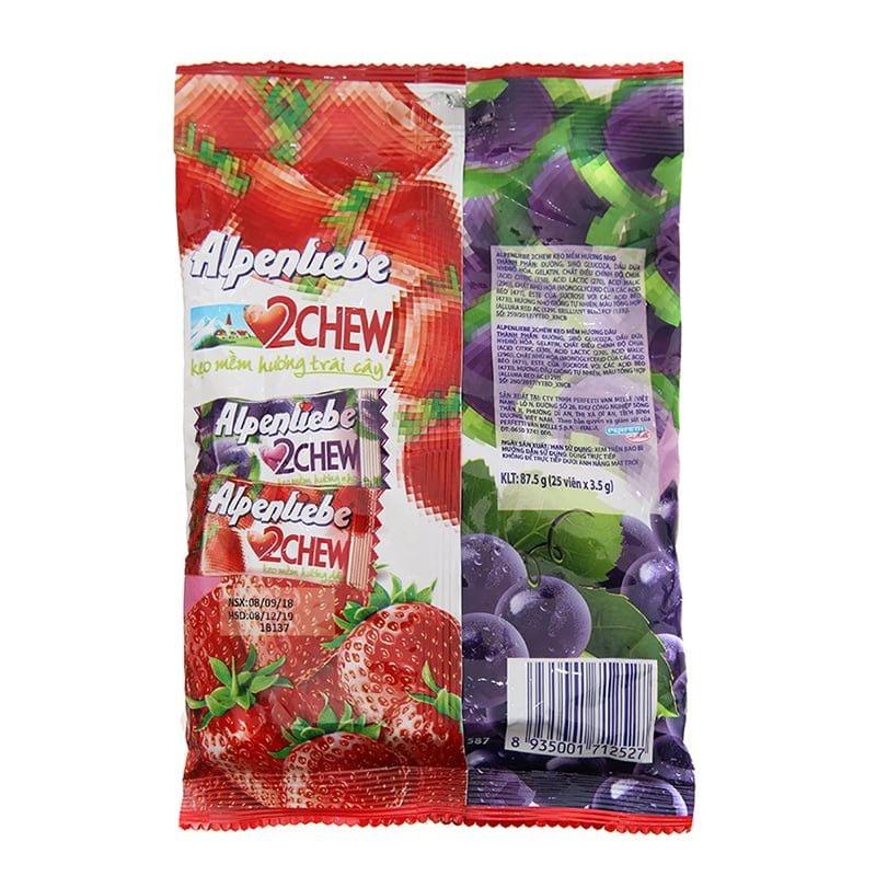 Kẹo mềm 2 Chew Alpenliebe hương trái cây gói 87,5g – Chuỗi Tạp Hóa Việt ...