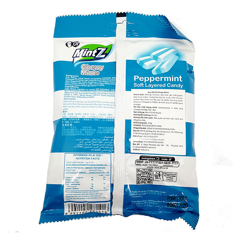 Kẹo Mintz Chewy Mints gói 115g – Chuỗi Tạp Hóa Việt - Chuyên Sỉ Và Lẻ