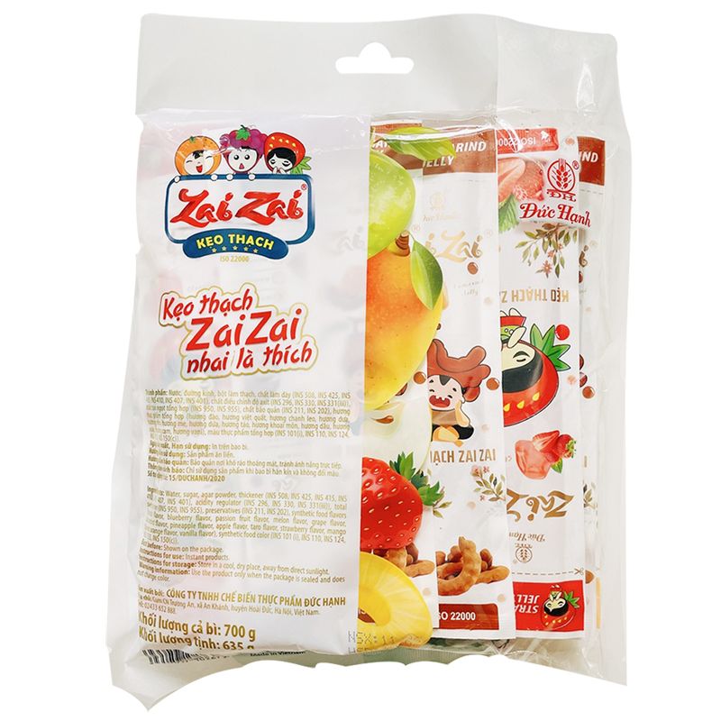 Kẹo thạch trái cây Zai Zai Đức Hạnh gói 700g – Chuỗi Tạp Hóa Việt - Chuyên Sỉ Và Lẻ