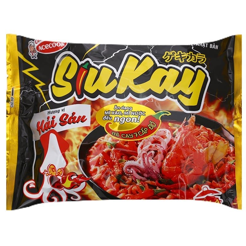 Mì cay SiuKay vị hải sản thùng 24 gói x 128g – Chuỗi Tạp Hóa Việt ...
