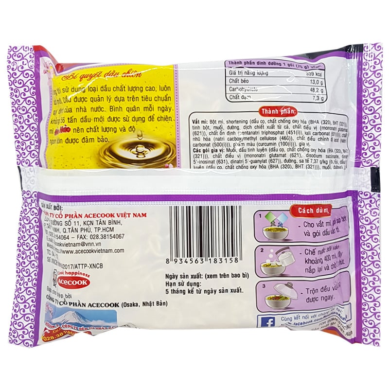 Mì Hảo Hảo hương vị Sa tế Hành tím thùng 30 gói x 75g – Chuỗi Tạp Hóa ...